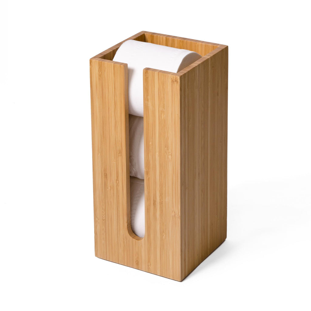 box toilet roll holder bamboo - modern bathroom accessories | wireworks ...