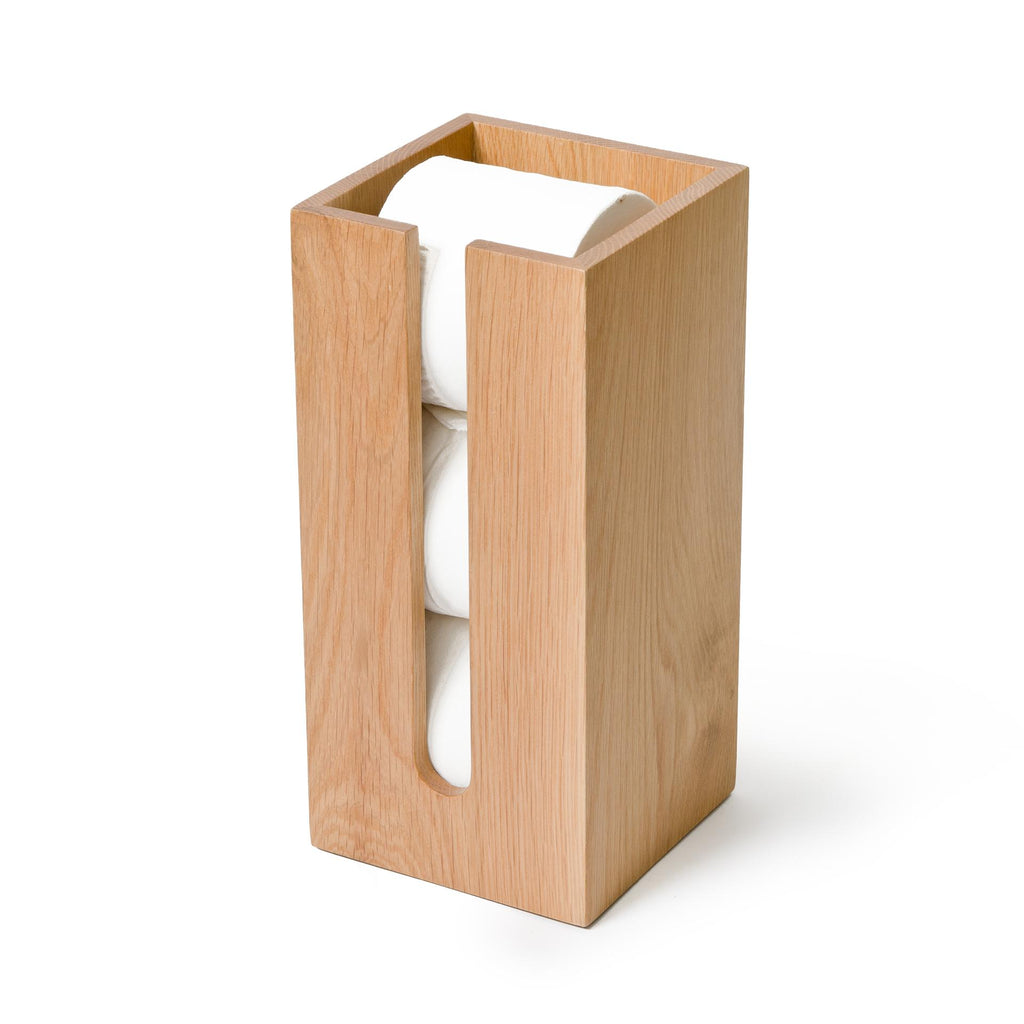 box toilet roll holder - oak - bathroom accessories | wireworks – Wireworks