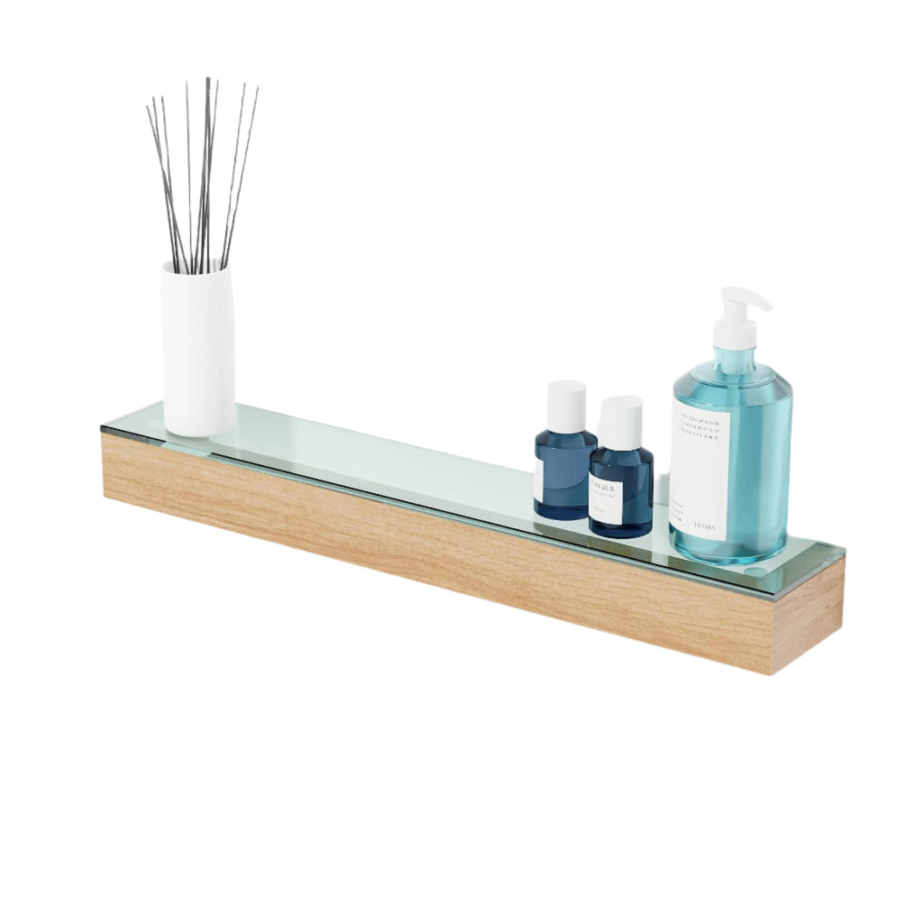 glass shelf slimline - oak – Wireworks